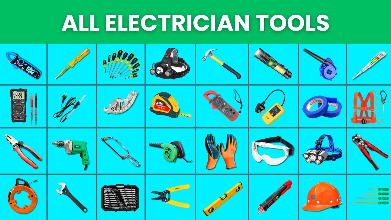 Electrician Tools Names and Pictures | Basic Electrical Tools | Hand Tools with Images