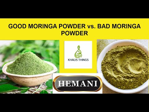 Good vs Poor Quality Moringa Powder: Khalis Things vs. Hemani Products