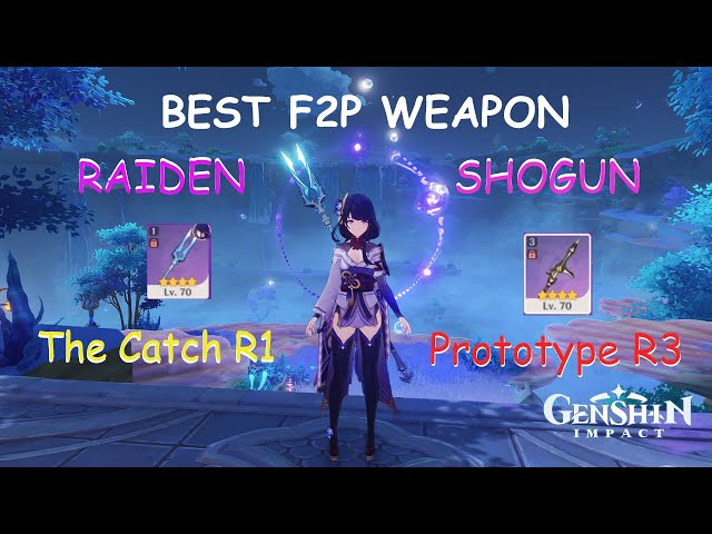 Best 4-star weapons and F2P polearms for Raiden Shogun in Genshin Impact
