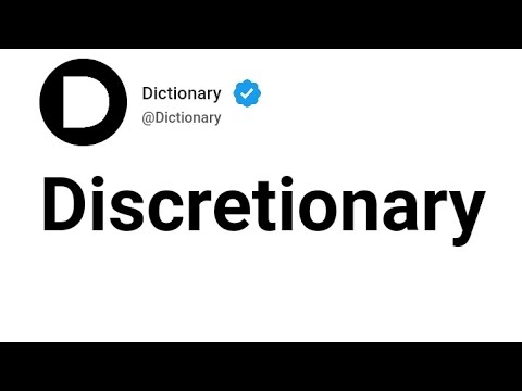 Discretionary Meaning In English