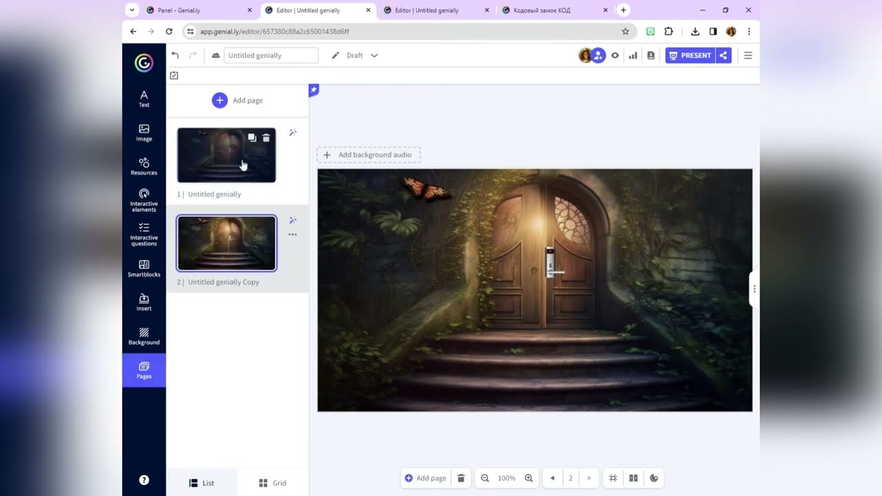 Tutorial on Genially (Code Lock)