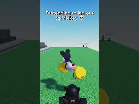 Pretending to LAG OUT as MICKEY 😭🙏 #roblox #funny