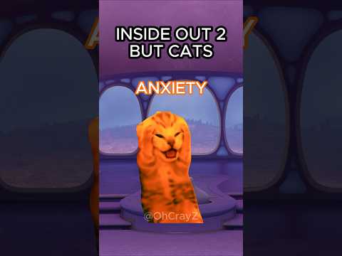 CAT MEMES π± INSIDE OUT 2 BUT CATS #cat #catlover #catvideos #insideout2 #shorts