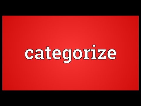 Categorize Meaning