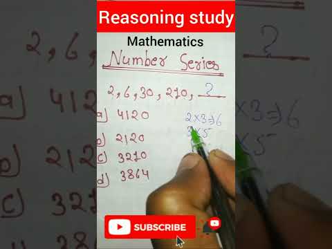 reasoning study number seriesą„¤ 2,6,30,210,? #study #upsc #mppolish #short