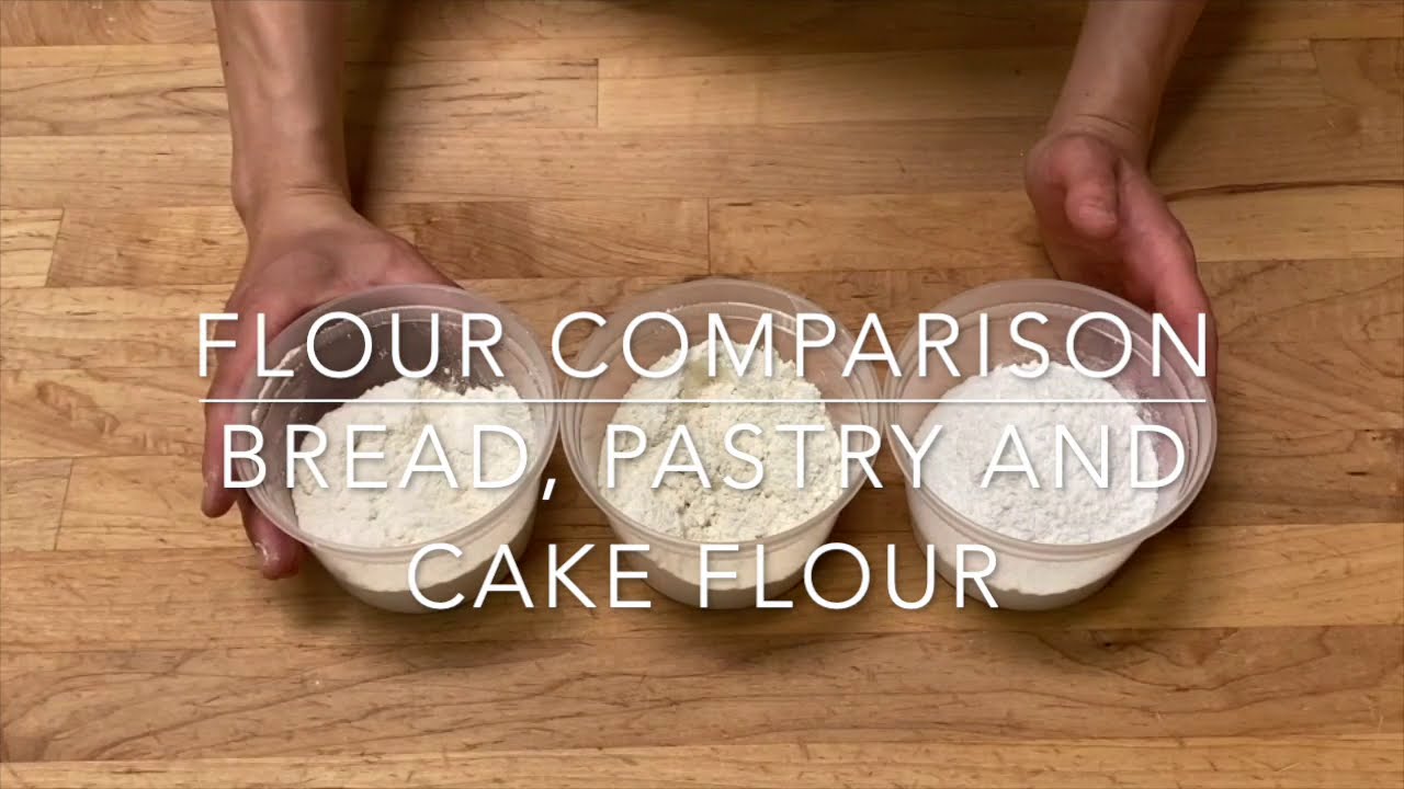 Flour Comparison: Bread, pastry, and cake flour