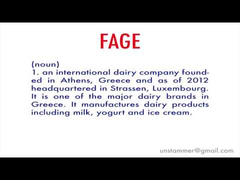 How to Pronounce Fage
