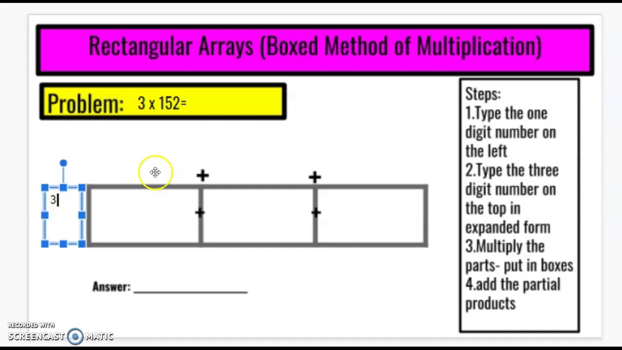 Rectangular Arrays 3x1