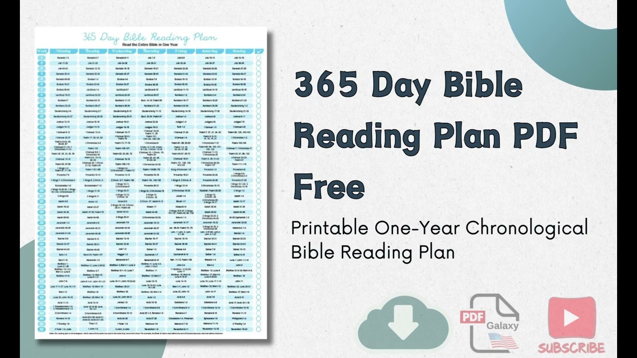 Printable 365 Day Chronological Bible Reading Plan 2024 PDF Free Download @PDFsgalaxy