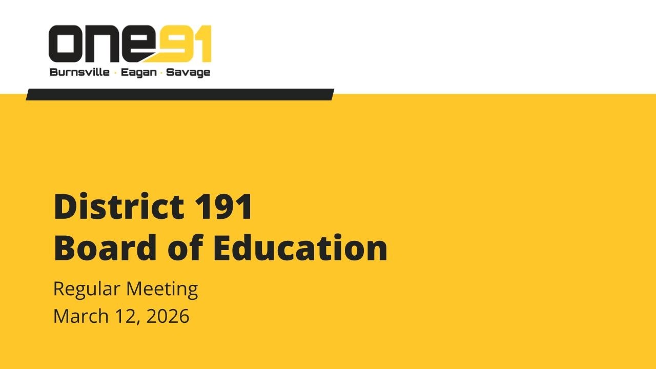 Board of Education Regular Meeting - March 12, 2026