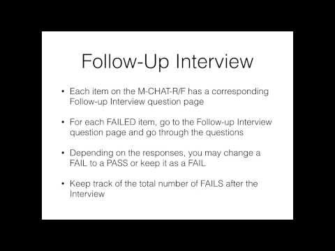 M-CHAT-R/F Follow-Up Interview Instructions