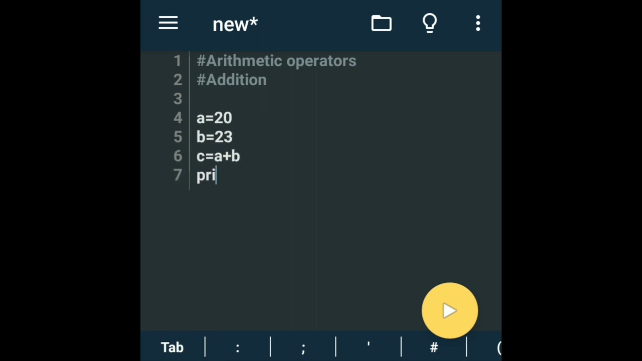 Arithmetic operators in python