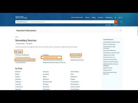 How to research using law reviews, treatises, and journals | Westlaw Edge