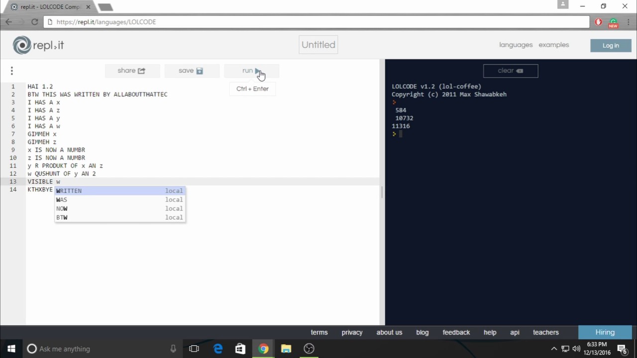 LOLcode: A Simple Tutorial