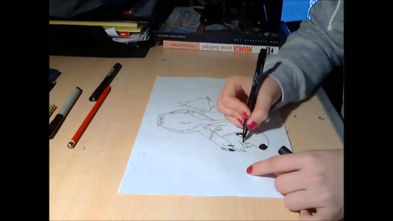 Speed drawing Zombie Wolf