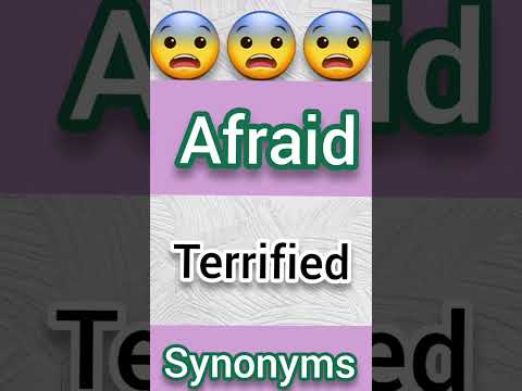 Synonyms Of Afraid 😨 || #Shorts