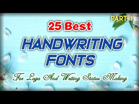 Best Free Handwriting fonts for Logo 2020/fonts for logo making, writing status making and designing