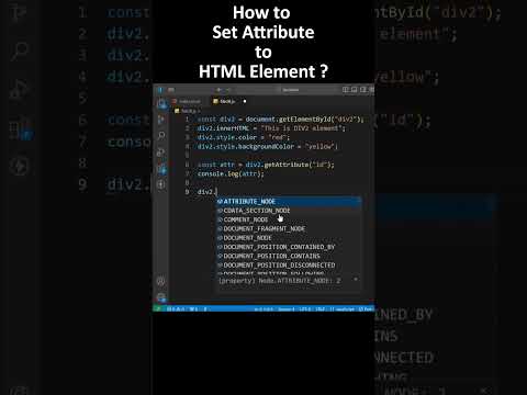 How to set an attribute to HTML Element? #shorts #javascriptinhindi