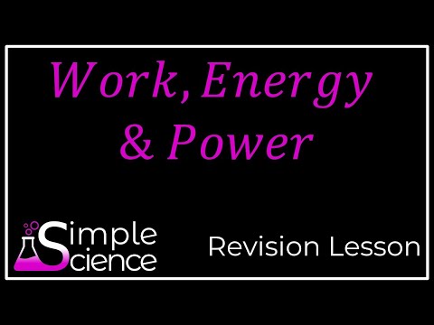 Work, Energy & Power Revision Lesson