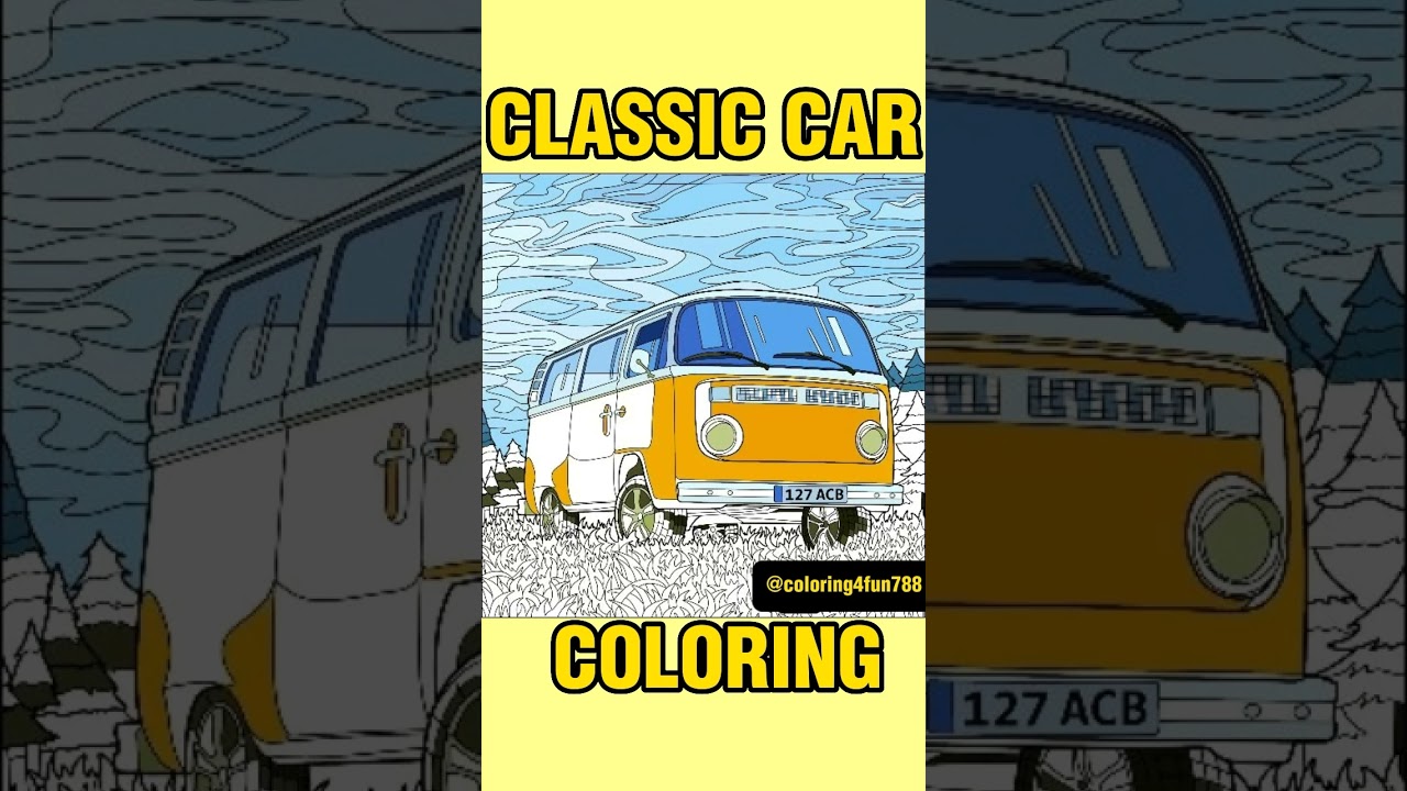 How to coloring  classic cars @coloring4fun788 #amazing #classic #car #coloring
