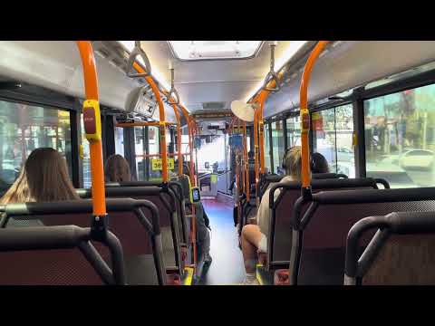 A ride on a Hurstbridge/Mernda Line rail replacement bus service from Jolimont to West Richmond.