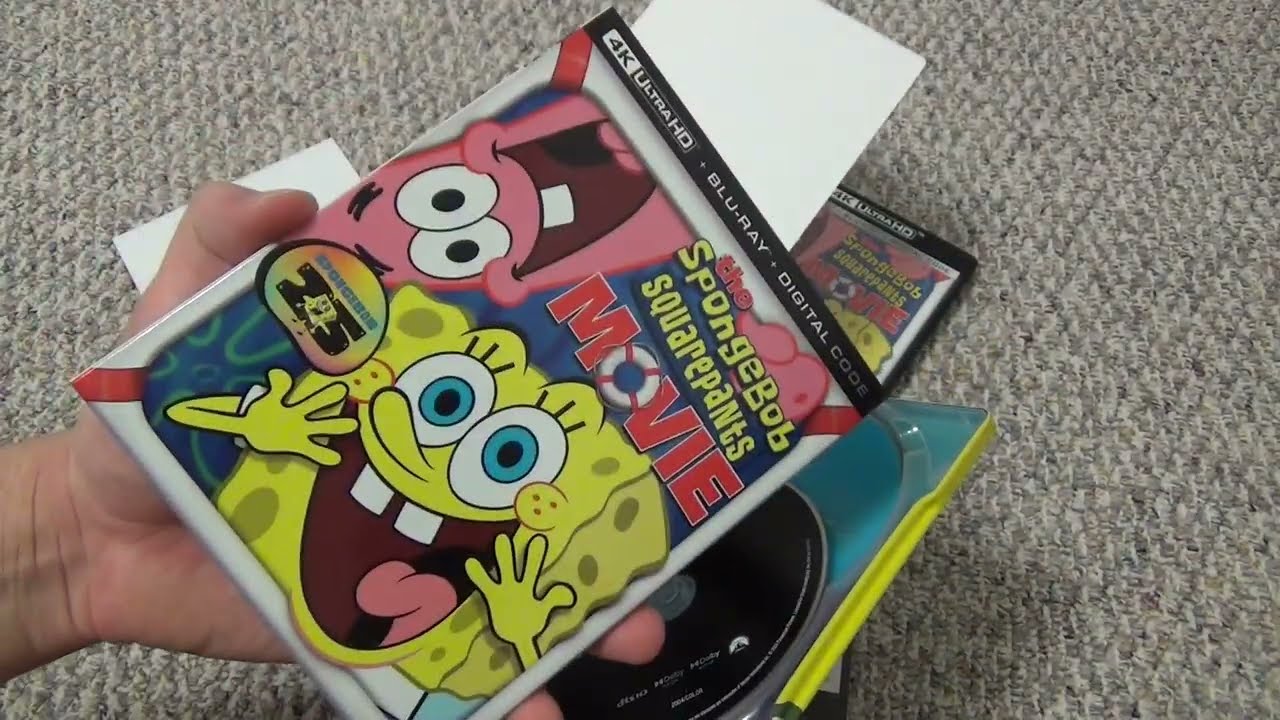 The SpongeBob SquarePants Movie 4K Ultra HD + Blu-Ray + Digital Code Unboxing
