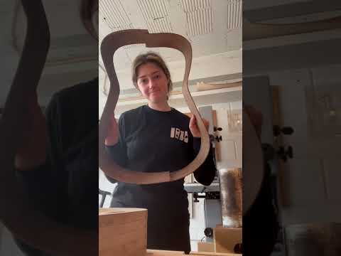 @DaisyTempest skillfully bends materials to create the signature shape of acoustic guitars.