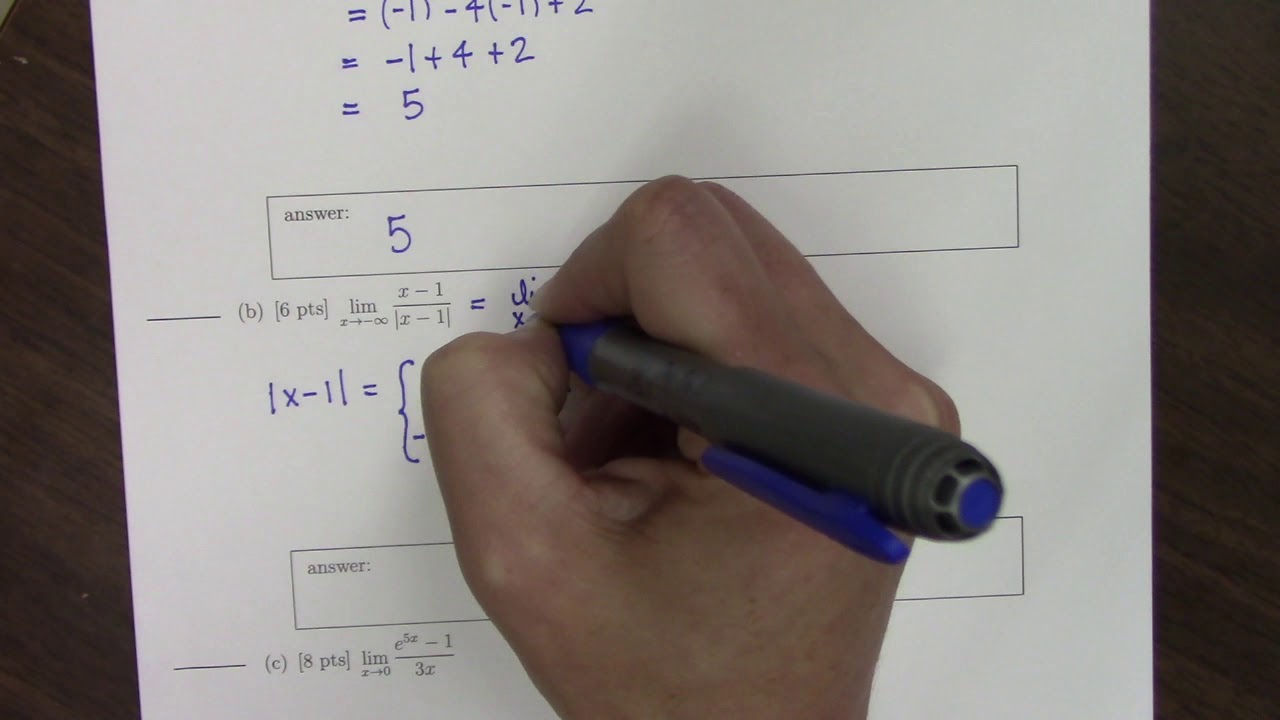 Problem 1 Fall 2018 2250 Final