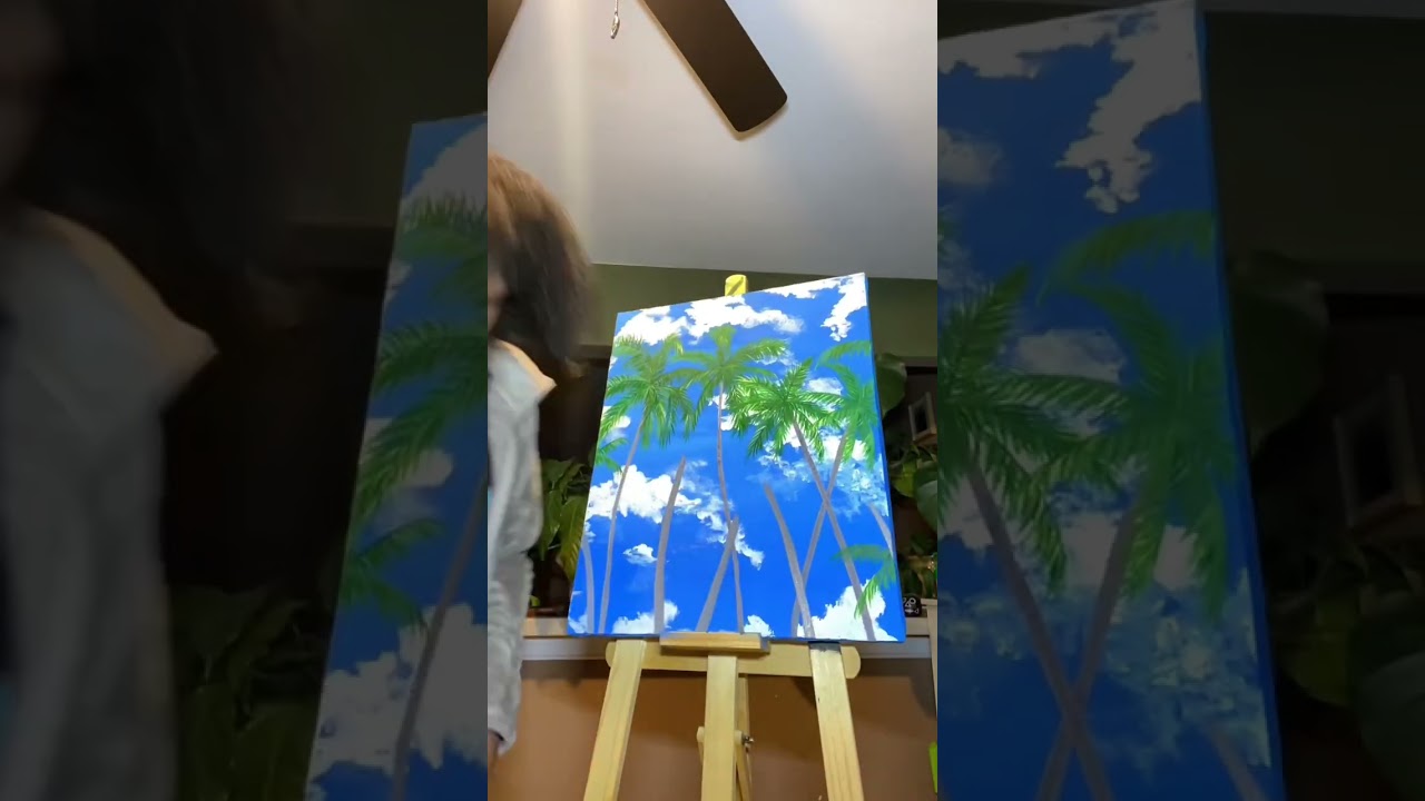 Palm tree painting