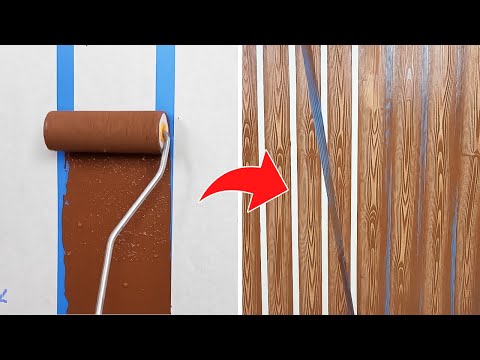 How To Make WOOD Texture Design On WALLS #shorts