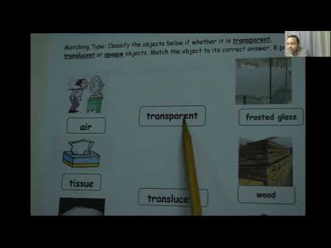 P4 Transparent, Translucent and Opaque (Definitions and examples) Week 3 January