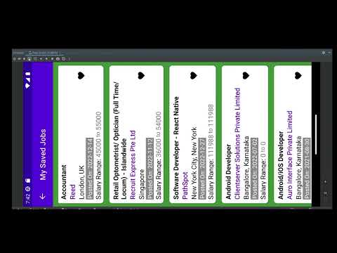 Job Search Portal App detailed version