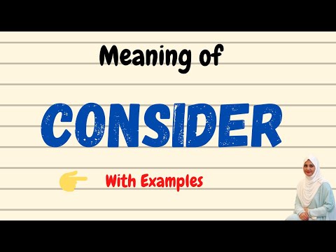 Consider Meaning | English Vocabulary Words | Urdu/Hindi