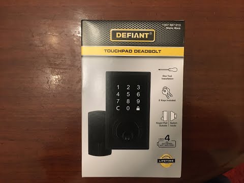 Home Depot Clearance Defiant Touchpad Deadbolt 1007587013 Keypad Door Lock