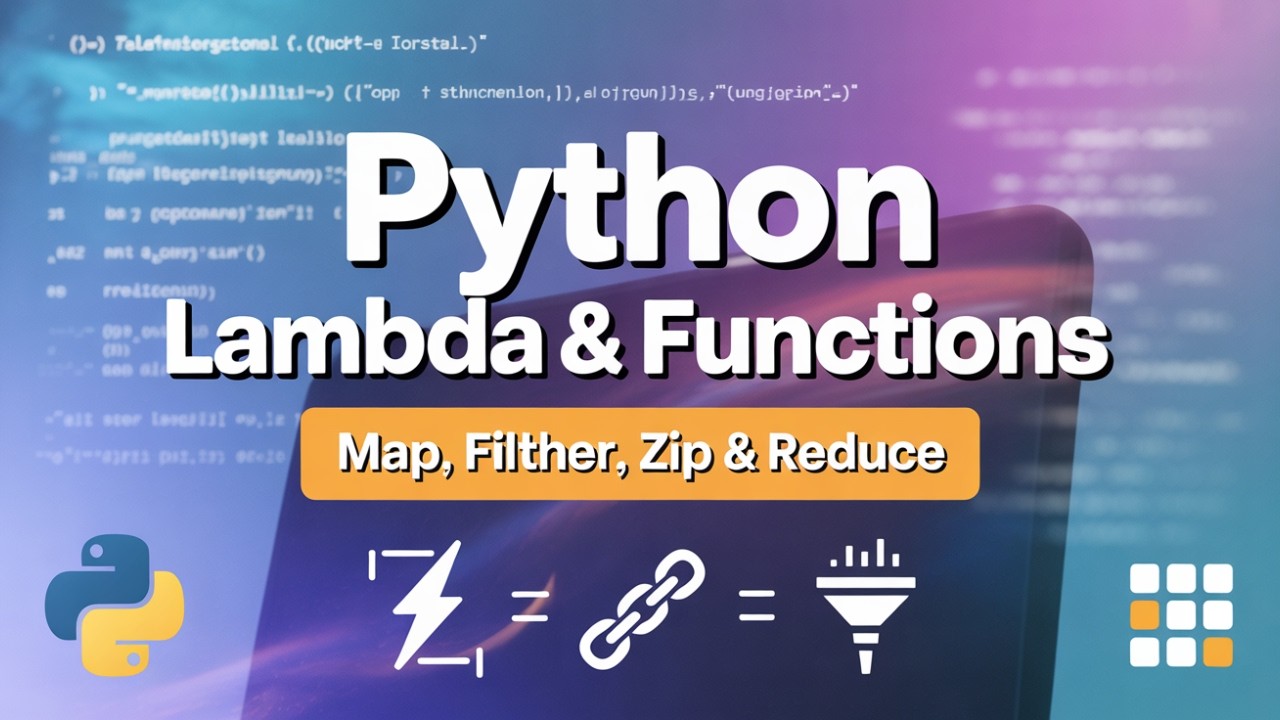 Python Functional Programming Deep Dive: Lambda, Map, Filter, Zip & Reduce Explained!