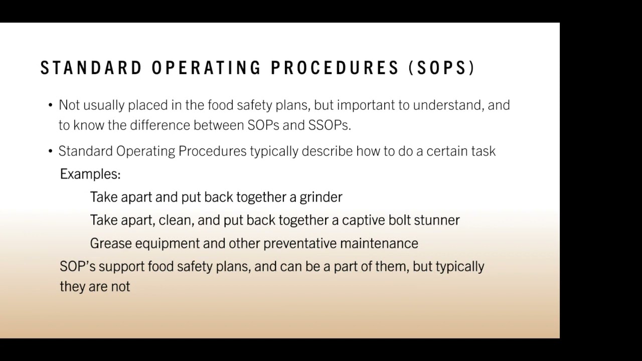 AAMP Basic Training: Protein Food Safety System -- HACCP, SSOPs & Other Programs