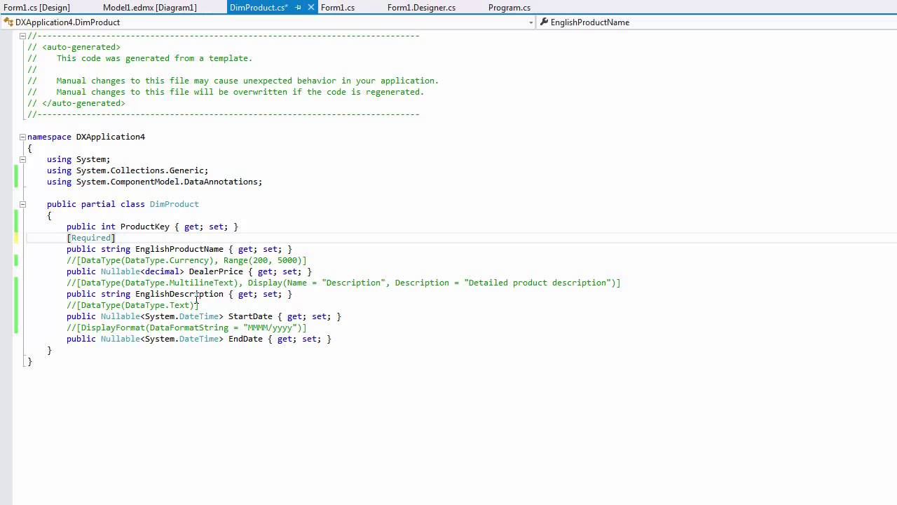 DevExpress WinForms Grid: Entity Framework Data