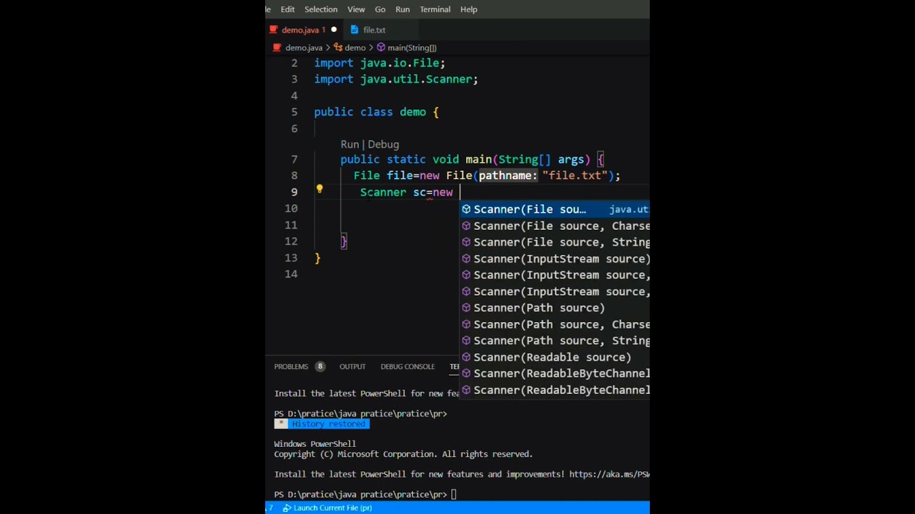 read a content of file in java #programming #java #shortvideo #shortvideo