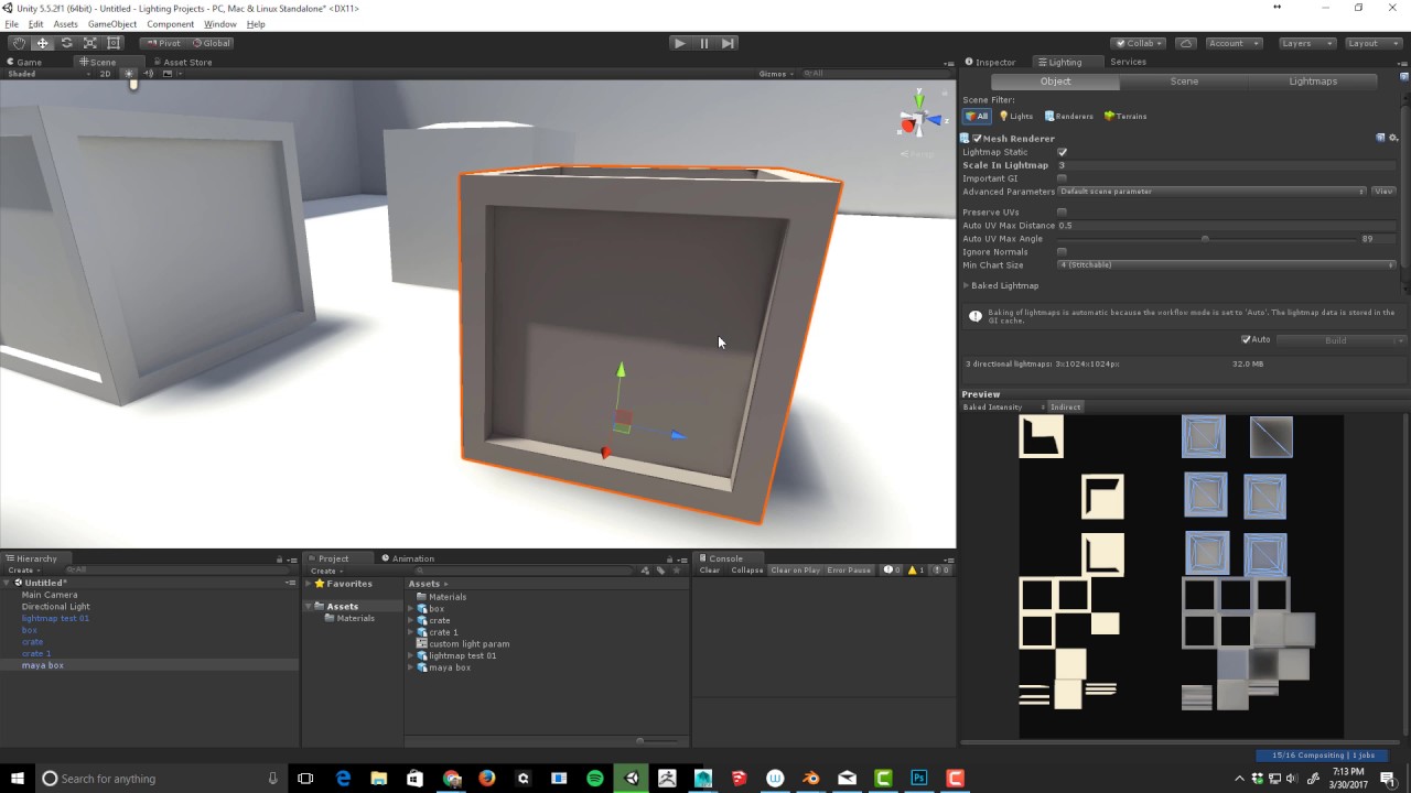 Unity lightmap shadow bleed artifacts
