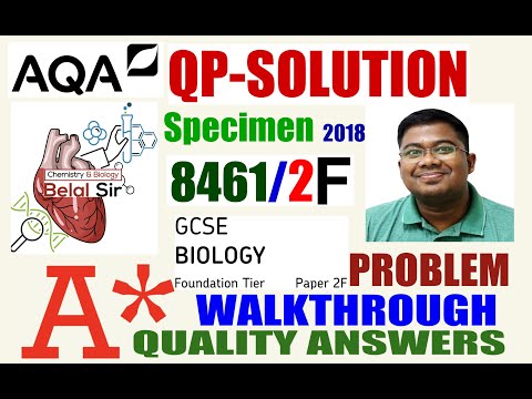 AQA GCSE BIOLOGY 8461/2F Specimen 2018 QP Walkthrough