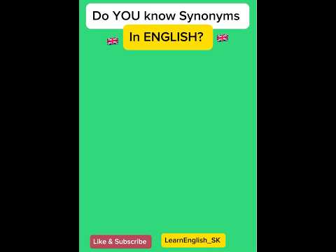 Do π«΅ YOU know Synonyms in English π¬π§? #shorts #learnenglish #english #englishclass #ieltstips