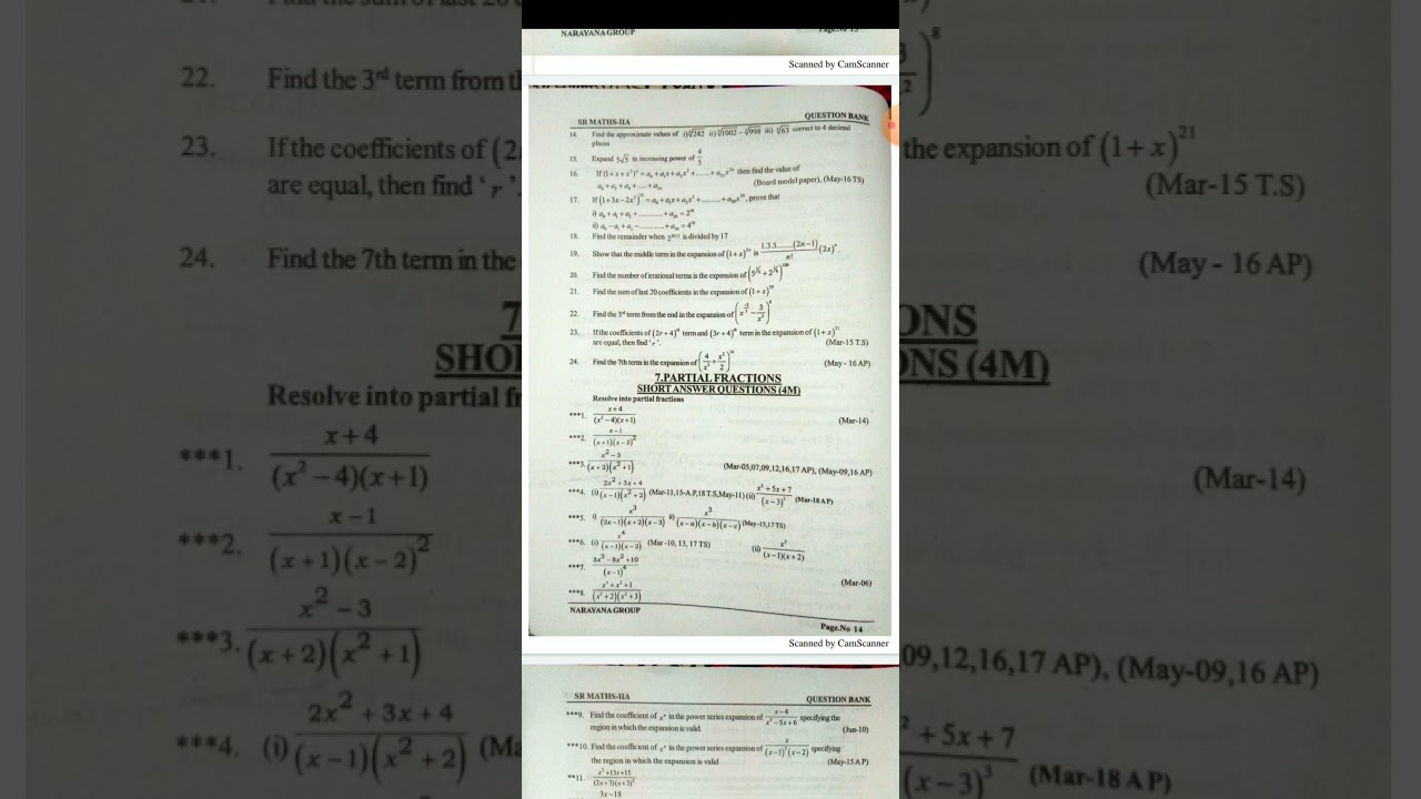 ipe 2023 maths 2a 2b important questions narayana material