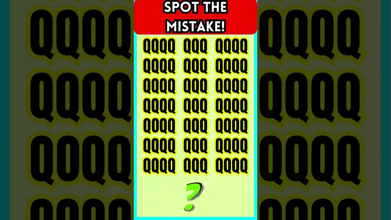 Can You Find The Mistake 30 secs Challenge #brainteaser#braintest  #challenge #puzzle