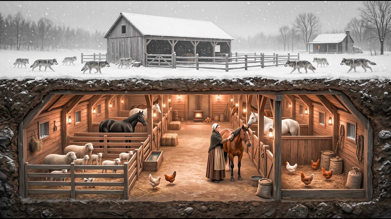 Wolves Circled Her Cabin for Days — But the Horses Were Hidden Beneath Their Feet