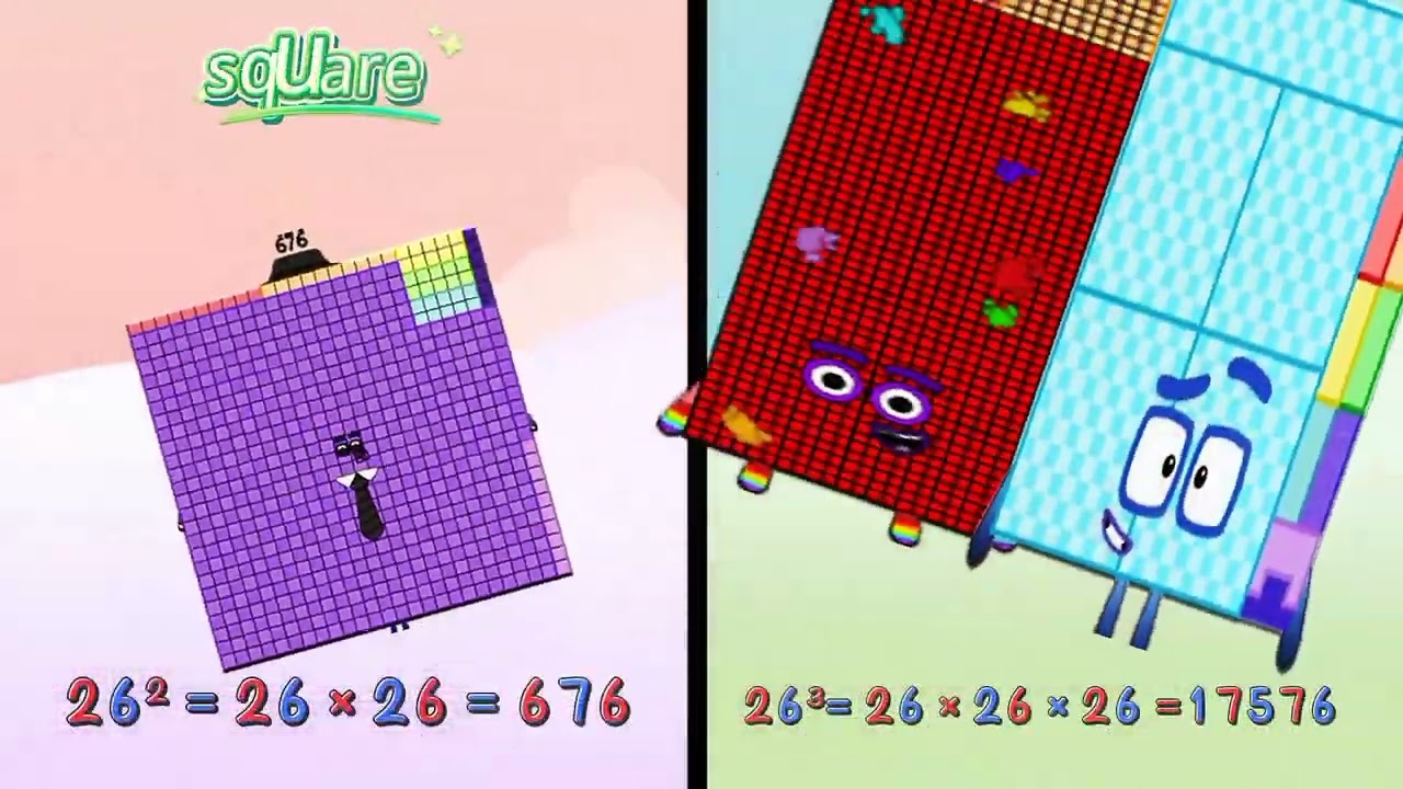 Learn square and cube  on ‎@Educationalcorner110(21 to 30) #numberblocks