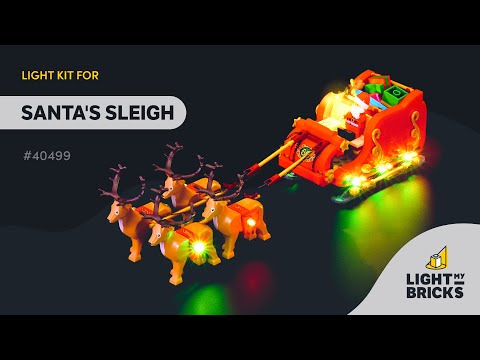 LIGHT MY BRICKS - Santa's Sleigh 40499 Light Kit Video Demonstration