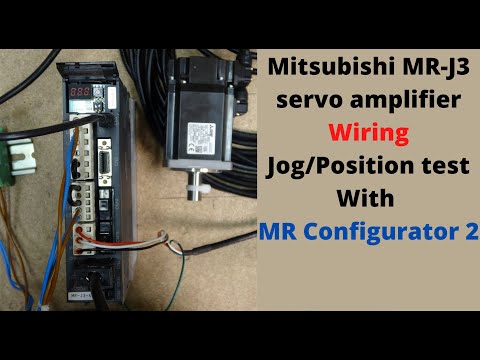 Mitsubishi MR-J3 servo amplifier, wiring, jog/position test with MR Configurator 2. Part 1 English