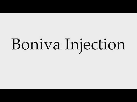 How to Pronounce Boniva Injection