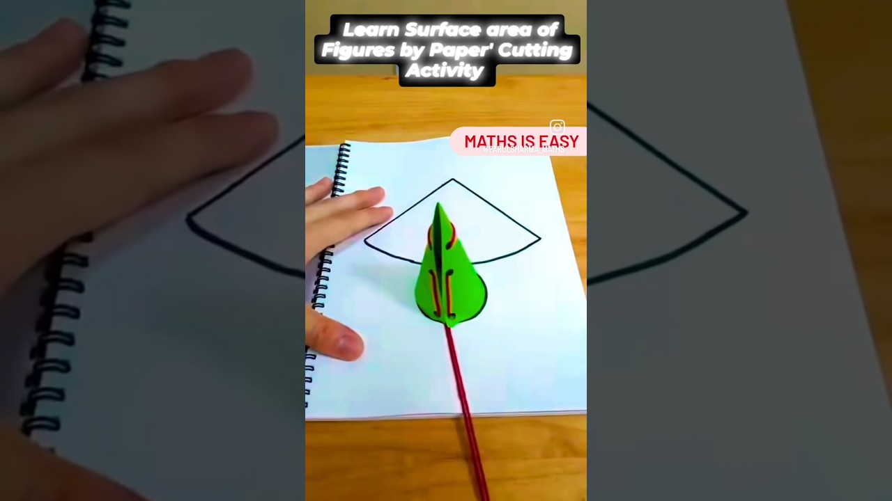 Surface area and Volume Visualisation by Paper cutting #mathsactivity #shorts #fun #viral