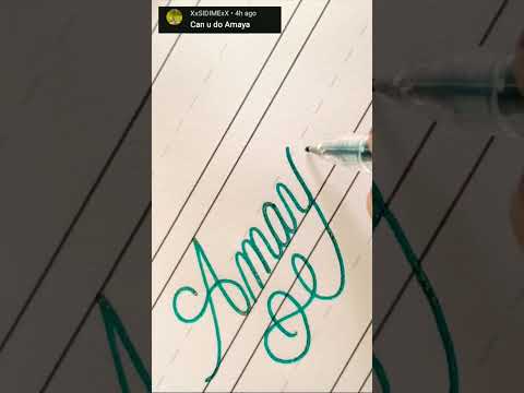 Say my name -- Amaya!  Practice American Cursive and lettering with me!  #calligraphy #beautiful